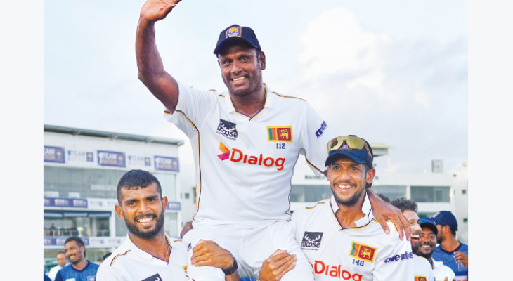 Mathews' farewell Test draw