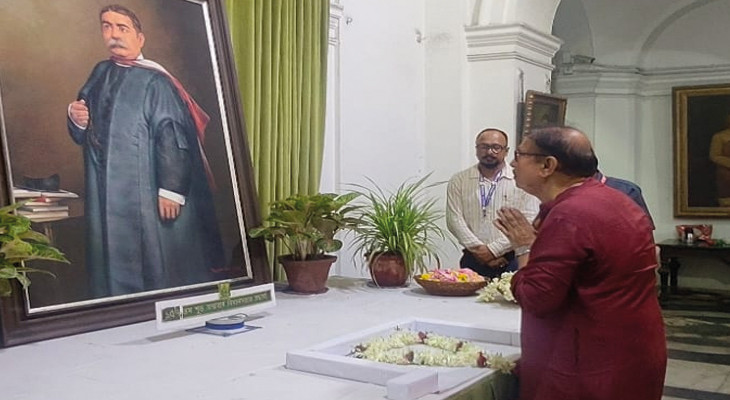 Speaker Biman Banerjee pays tribute to Ashutosh Mukherjee on his 157th ...