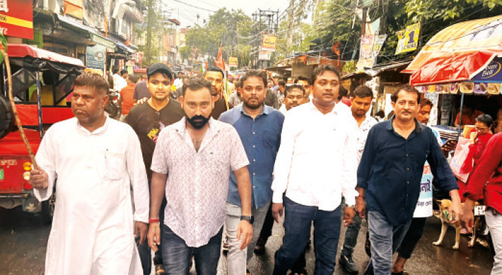 tmc march in Purulia to protest harassment of Bengalis