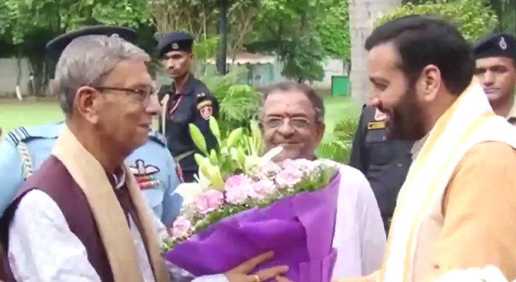 Chief Minister Naib Singh Saini welcomes new Haryana Governor Asim Kumar Ghosh