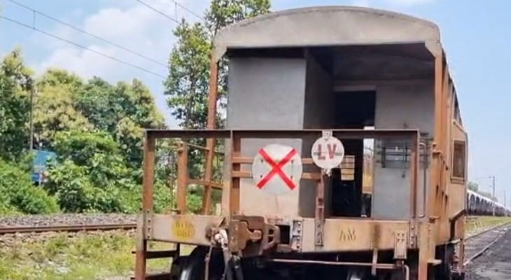 A freight train bogie derailed while unloading coal near Jhargram ...