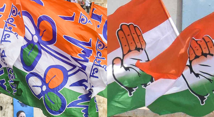 The distance between the Trinamool Congress and the Congress has increased.