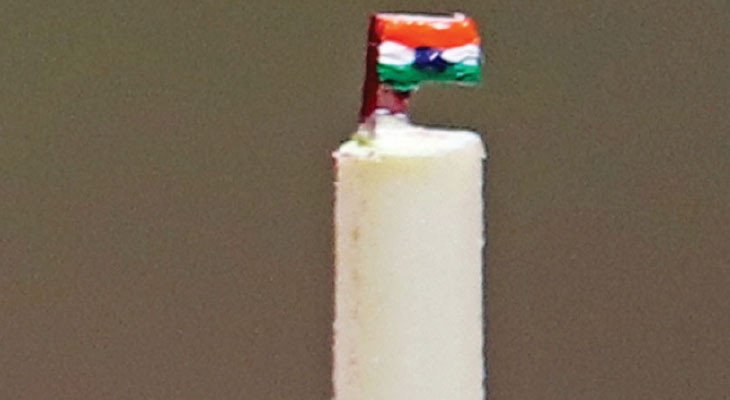 Sarkar's Abhishek makes and displays the smallest national flag