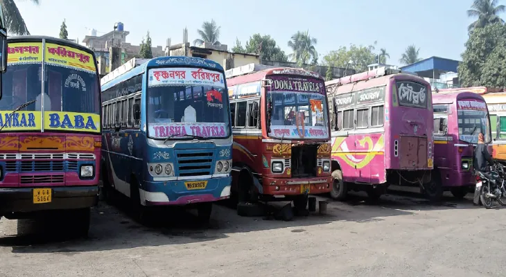 Slow pace of construction of Nabadwip bus stand, angry passengers